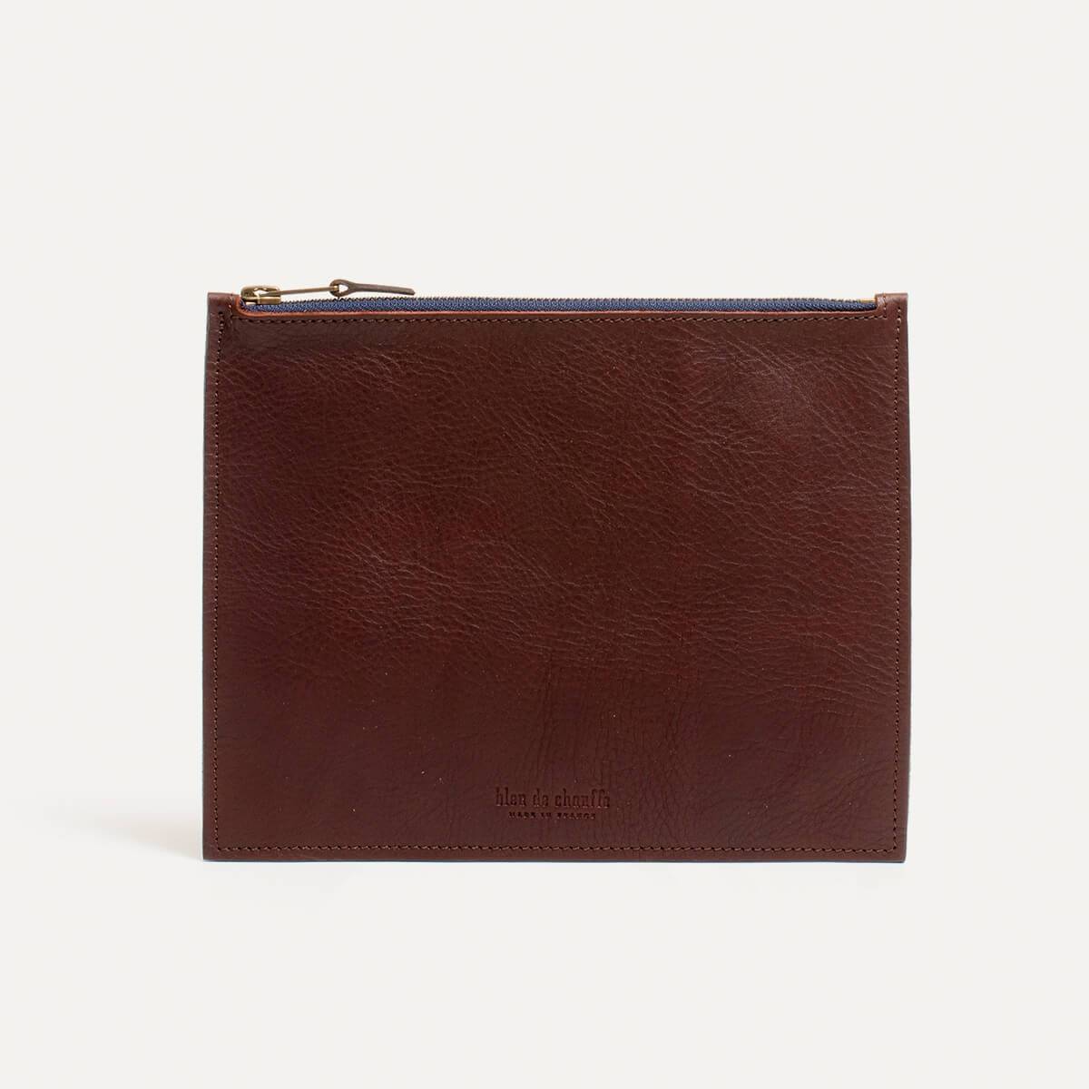Leather Pouch COSMO M - peat